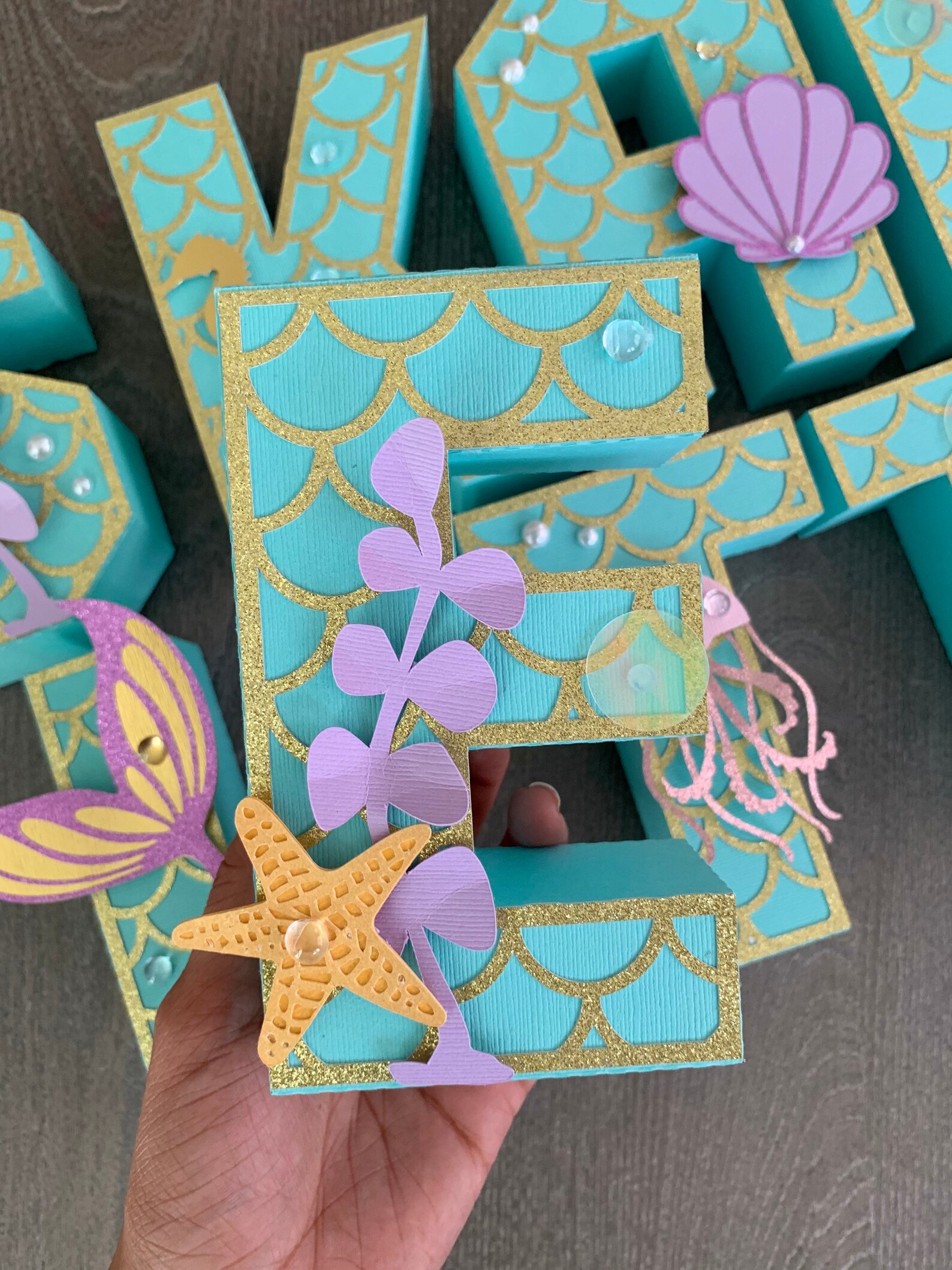 Mermaid 3D Letters / Mermaid Birthday Party / Mermaid Party Decorations ...