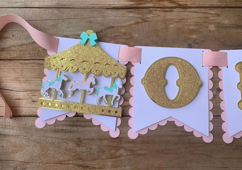 Carousel Birthday Banner / Carousel Birthday Party / Circus - Etsy