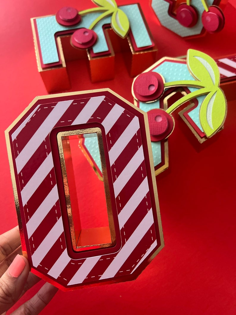 Cherry 3D Letters / Cherry Birthday Party - Etsy
