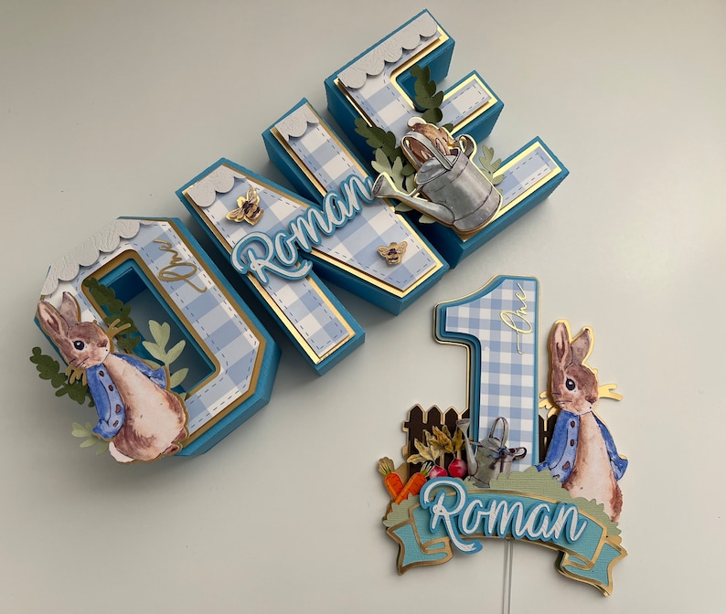 Peter Rabbit 3D Letters / Peter Rabbit Birthday Decorations/ - Etsy