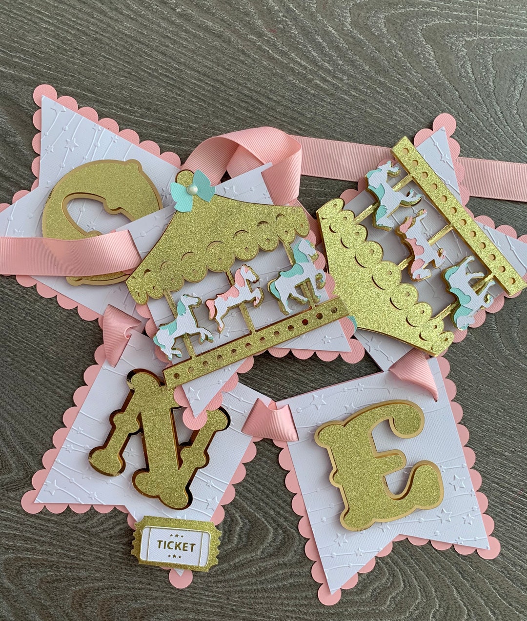 Carousel Birthday Banner / Carousel Birthday Party / Circus Birthday ...