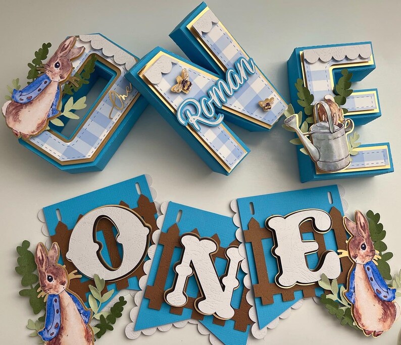 Peter Rabbit 3D Letters / Peter Rabbit Birthday Decorations/ - Etsy