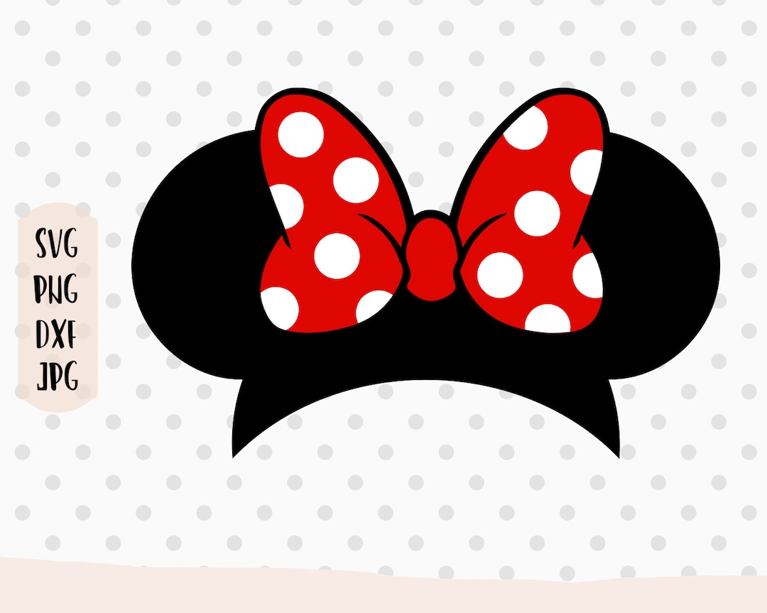 Mouse Head SVG, Mouse Bow Svg - Etsy