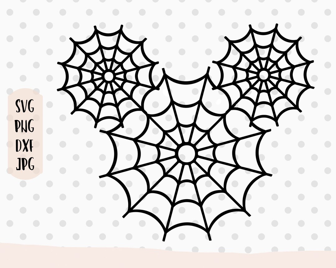 Mouse Spider Web SVG, Mouse Head Svg, Halloween Spider Web Svg ...