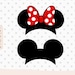 2pcs, Mouse Head SVG, Mouse Bow Svg - Etsy