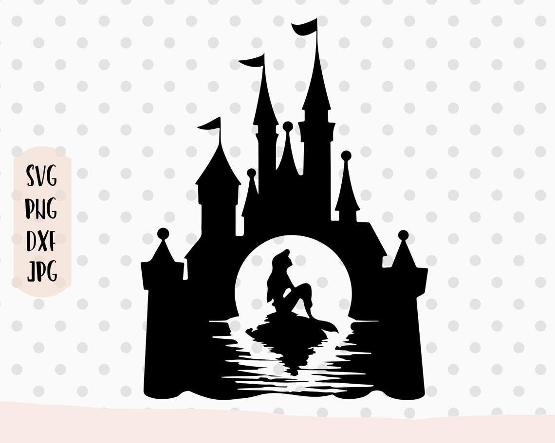 Castle SVG, Ariel Castle Svg, Park Castle Svg, Castle Silhouette Svg ...