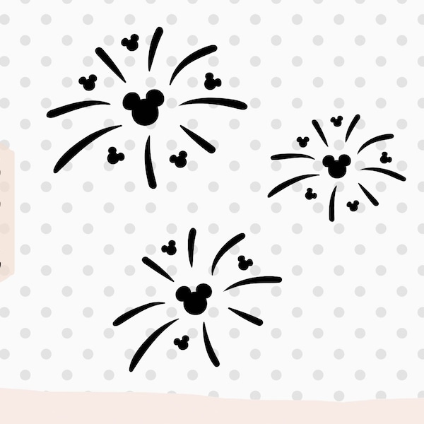 Mickey Fireworks Svg - Etsy