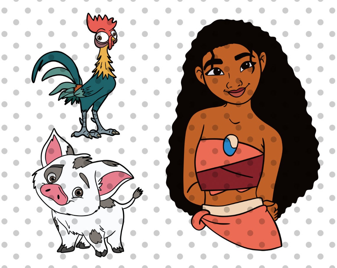3pcs LAYERED Moana svg HeiHei svg Pua svg Disney svg | Etsy