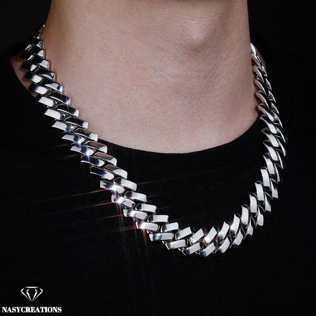 18MM Solid Miami Cuban Link Chain, 14k Gold Filled, Handmade Chain ...