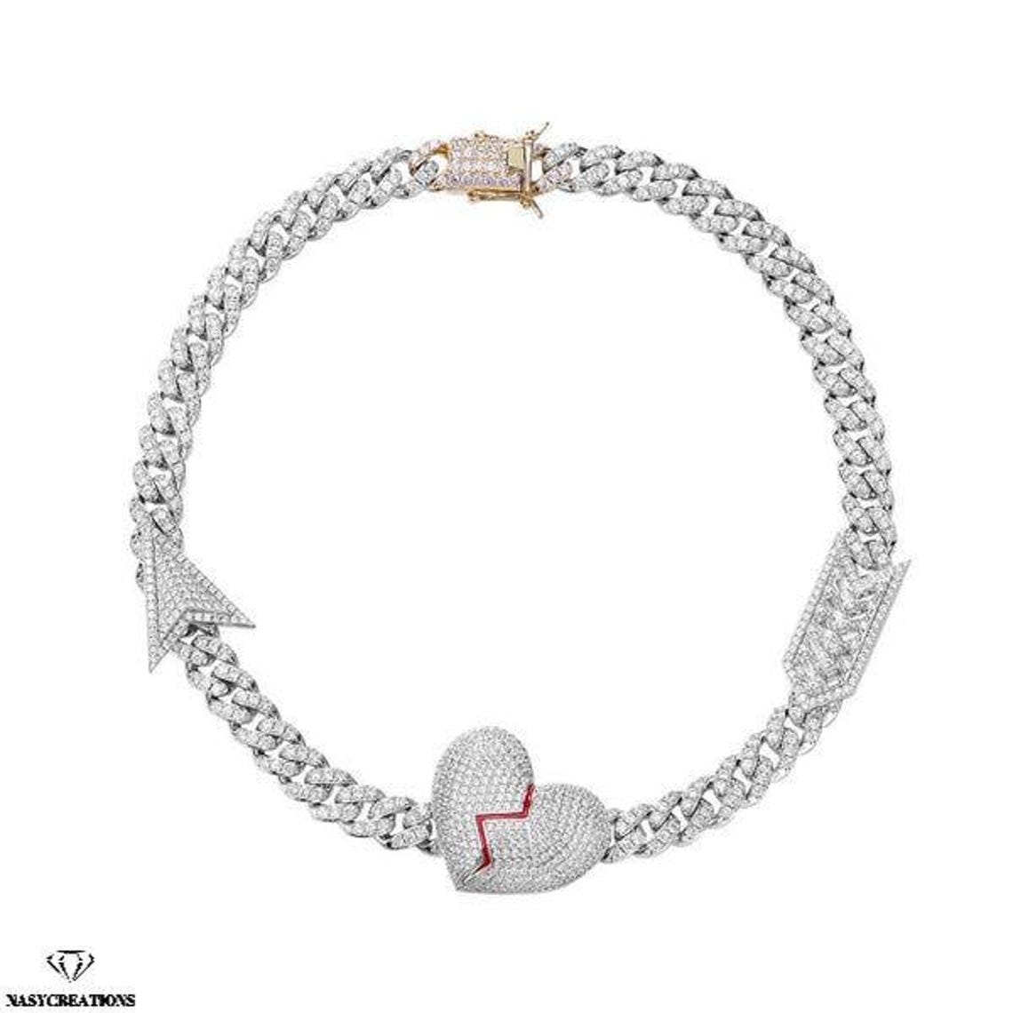 15MM Heart & Arrow Miami Cuban Moissanite Chain, 14k Gold Filled, VVS1 ...