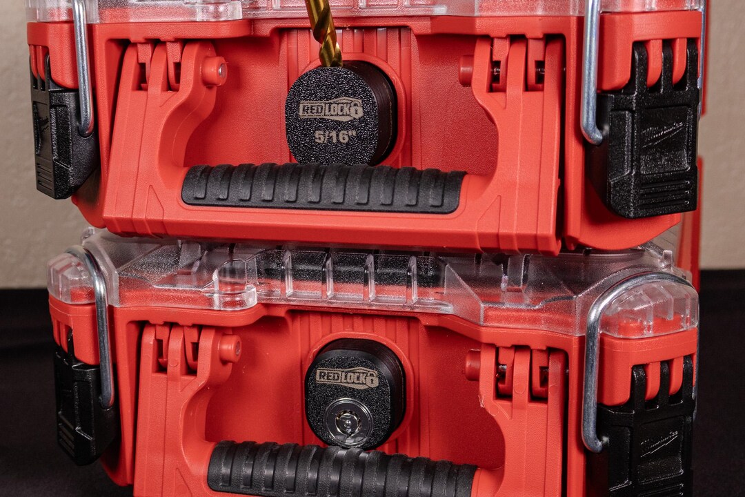 RED LOCK + 5/16" Drilling Jig Bundle – Milwaukee Packout Lock ...