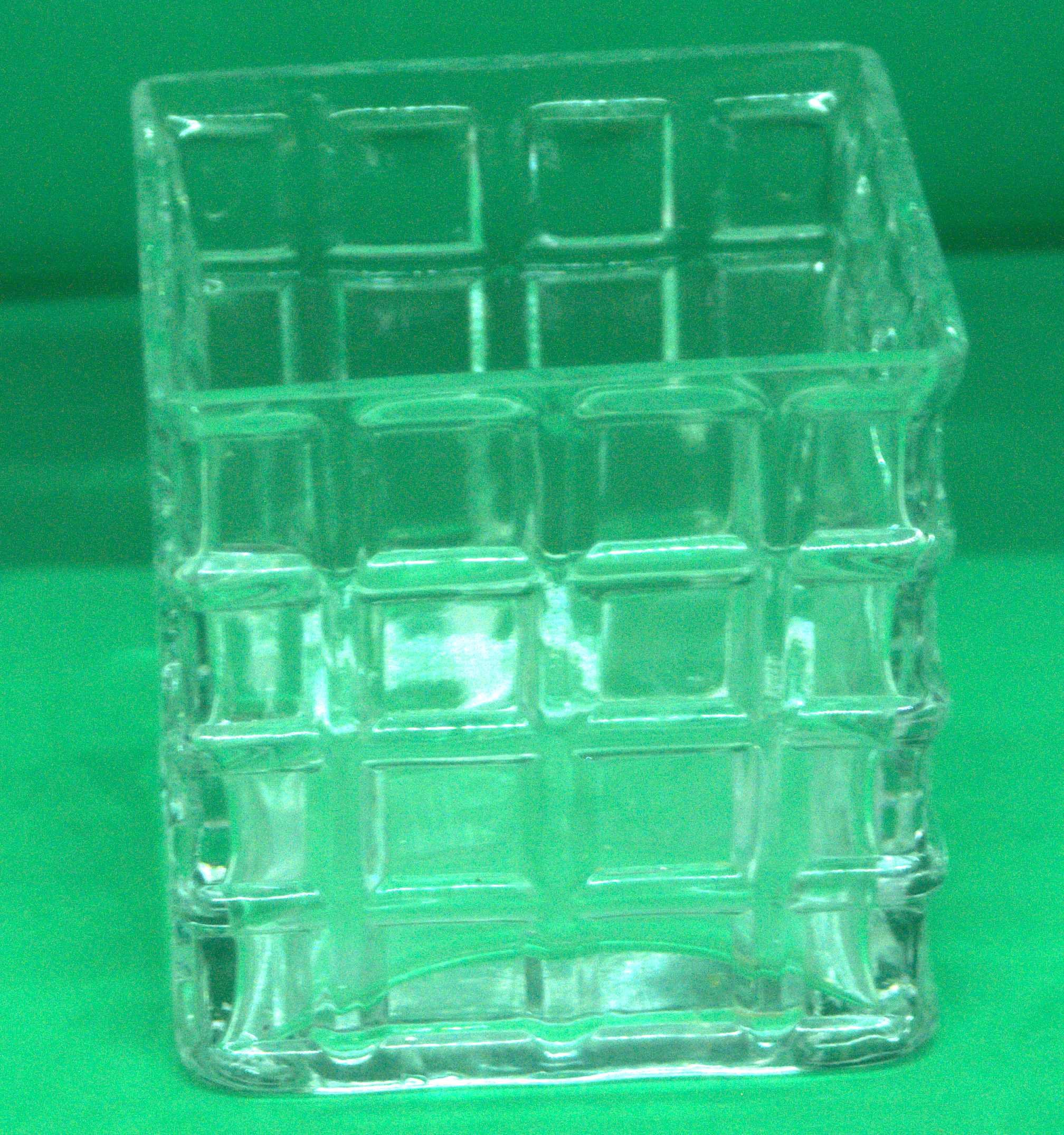 Vintage Square Glass Cube - Etsy