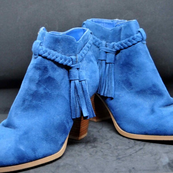 Blue Suede Boots - Etsy