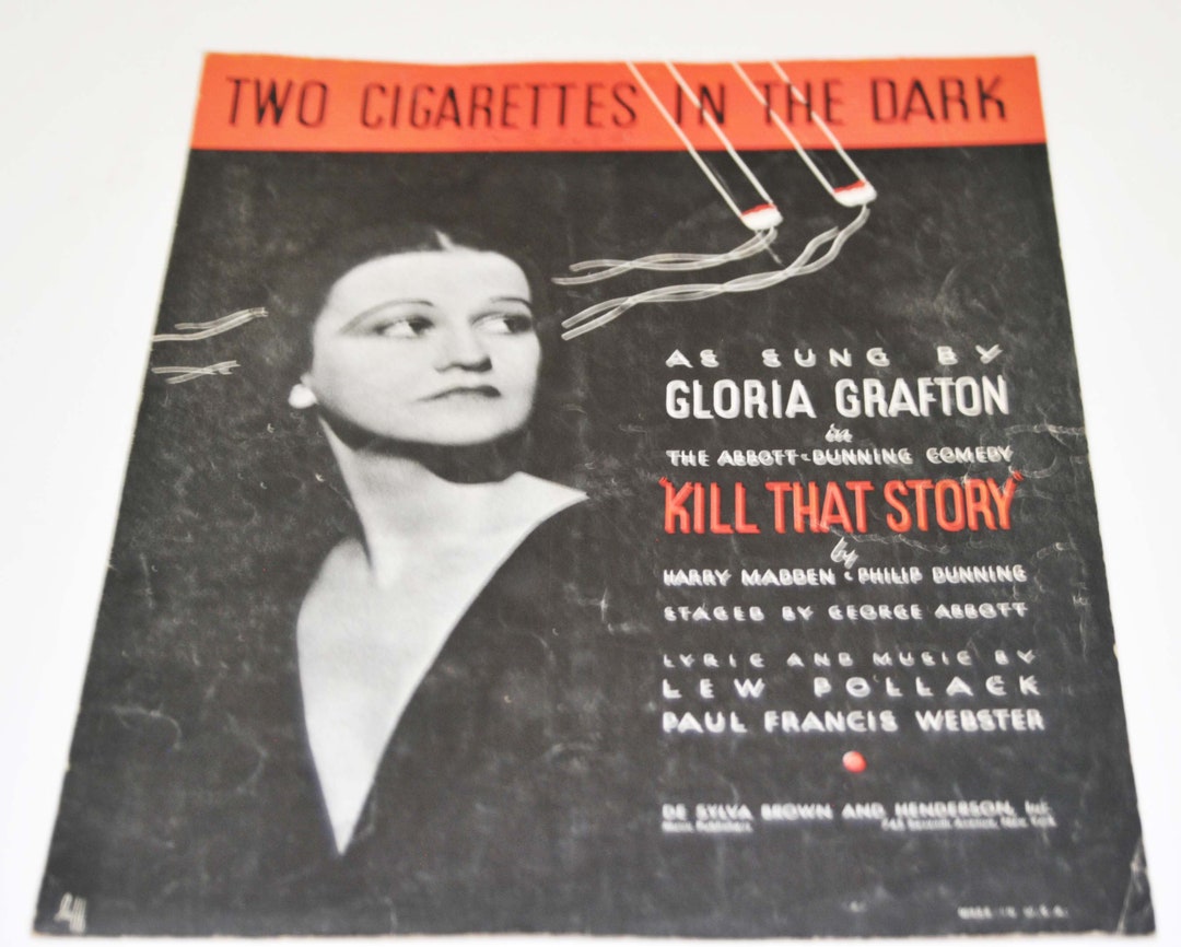 1934 Sheet Mussic-Two Cigarettes in the Dark-Lew Plollack & Paul ...