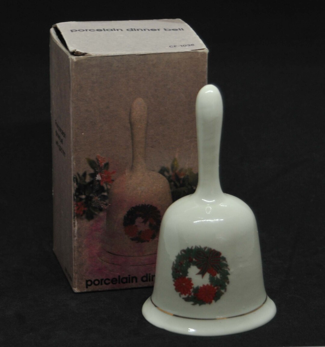 Christmas Porcelain Dinner Bell - Etsy