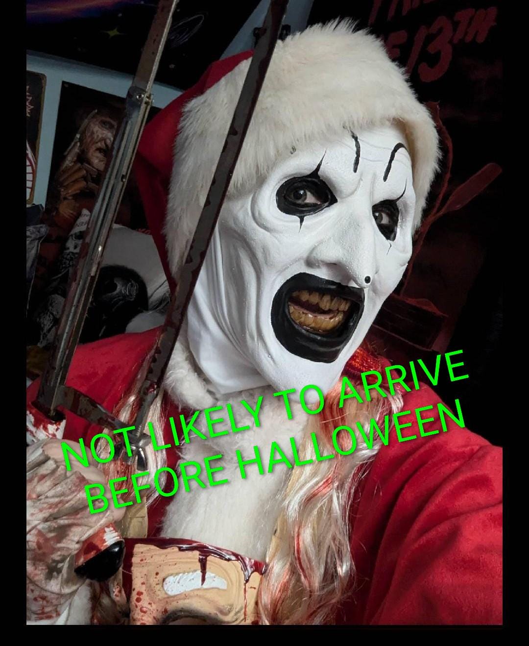 Wearable Psycho Mime Open-mouth Horror Mask – Handmade Clown Face Mask ...