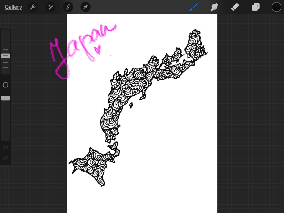 Japan Map Coloring Page: Mandala Zentangle Art (A4 Printable) - Etsy
