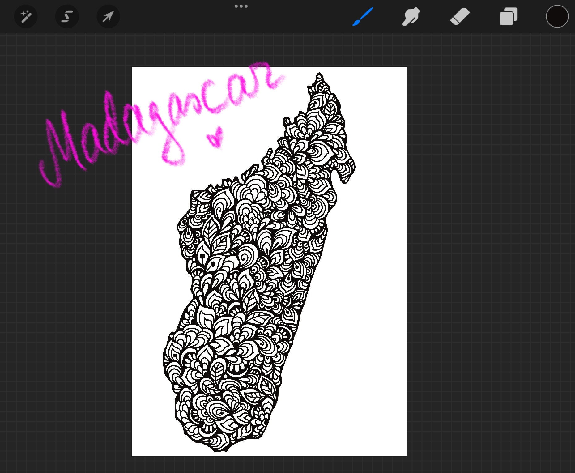 Printable Map of Madagascar Coloring, Print Pattern Adhd Anxiety Relief ...