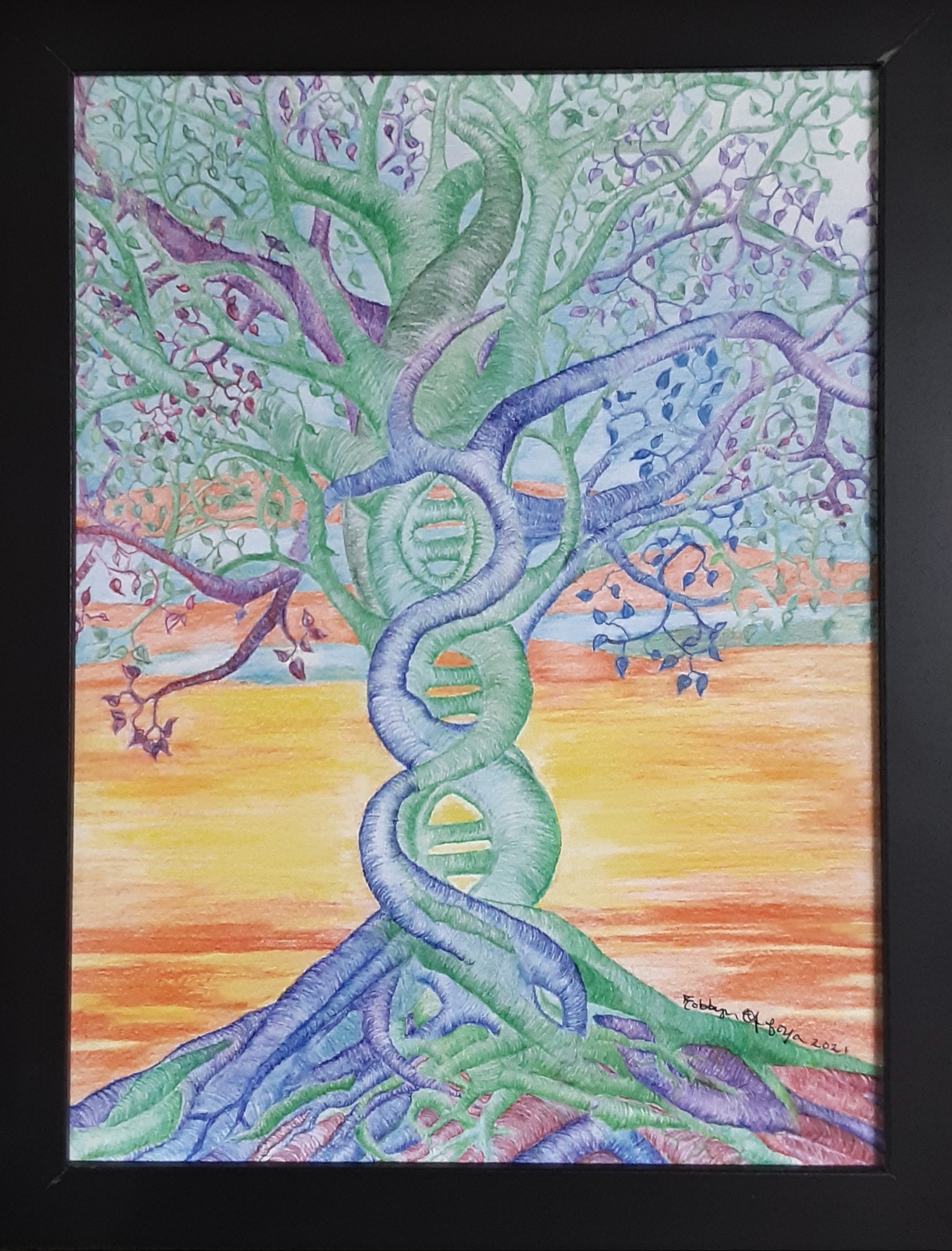Buy DNA Tree of Life, Tree Art Framed, Tree of Life Drawing, Online in ...