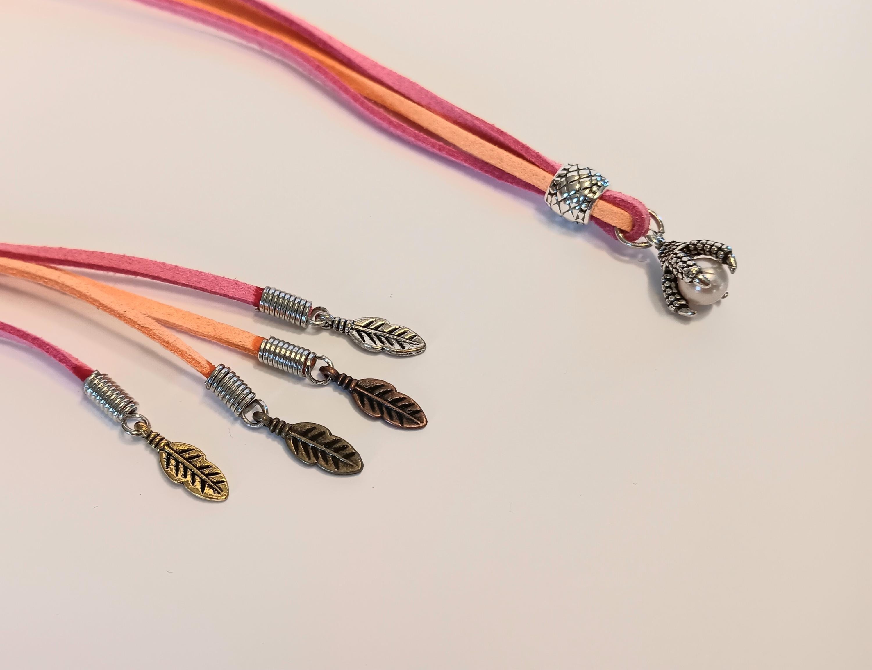 4-page Suede Bookmark, Multi-strand Page Keeper - Etsy