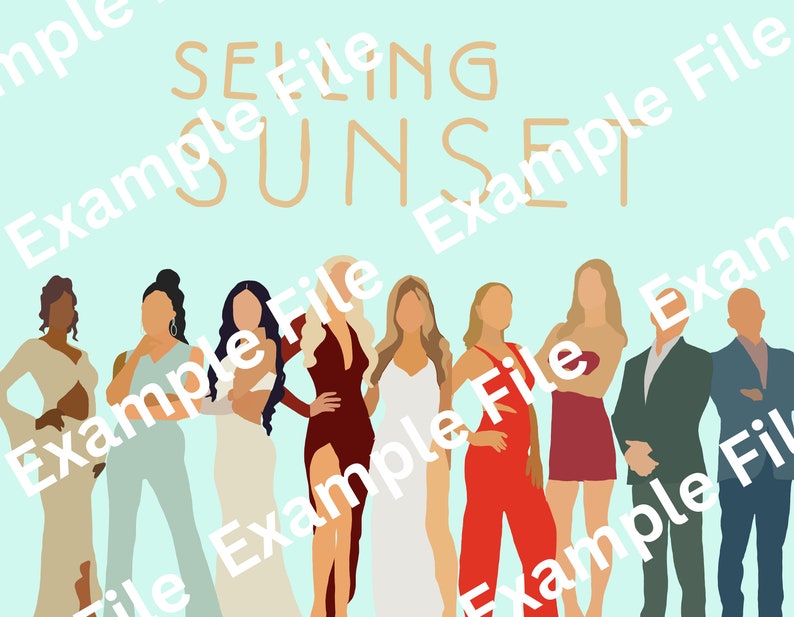 Selling Sunset Print Selling Sunset Art, Selling Sunset Digital Art ...