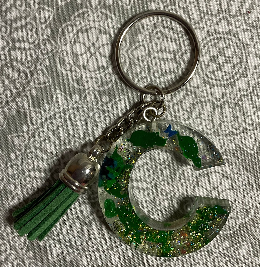 Epoxy Letter Keychains - Etsy