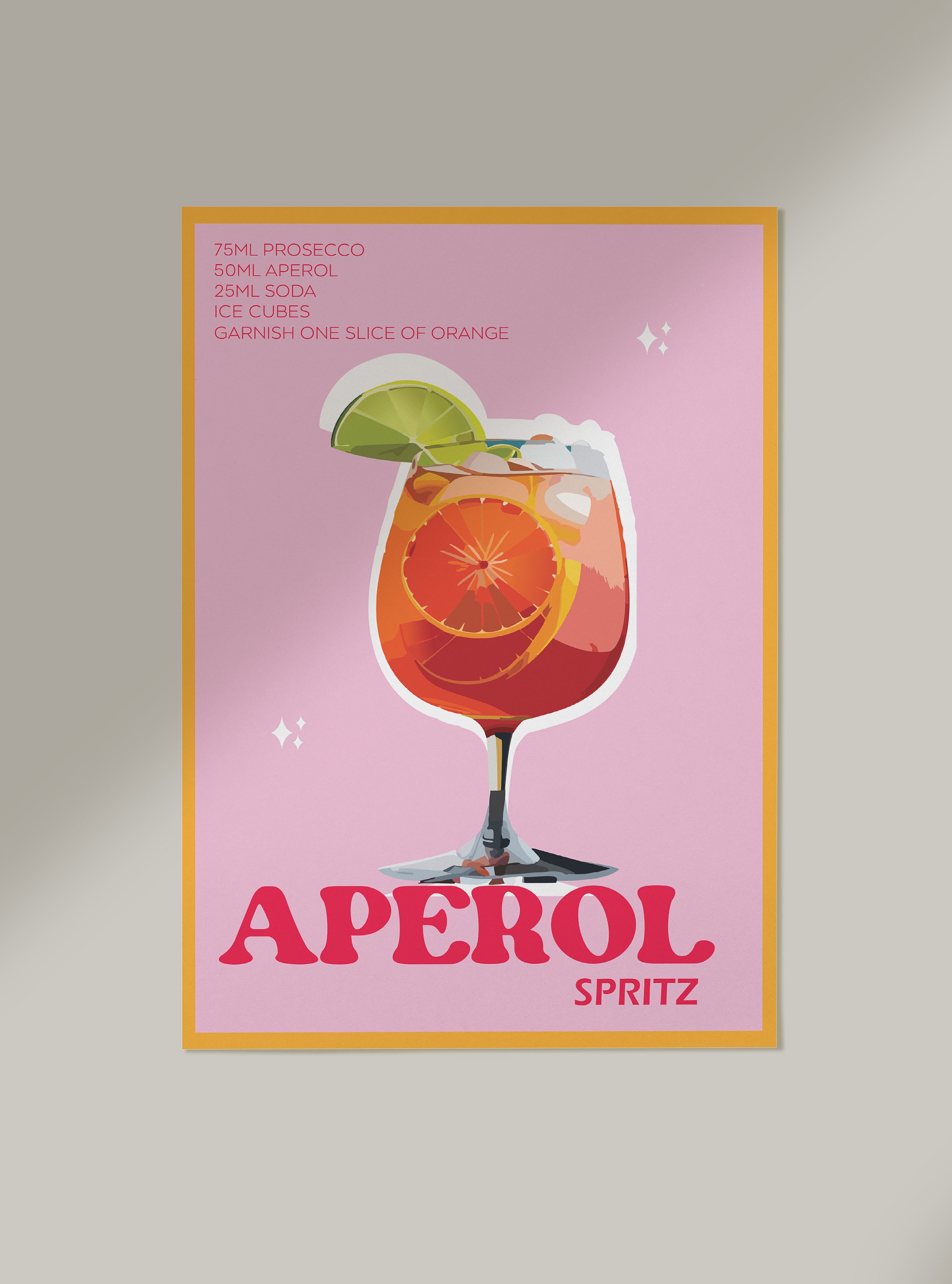 Aperol Spritz - Poster - Digital Download - (cocktail Prints, Cocktail ...