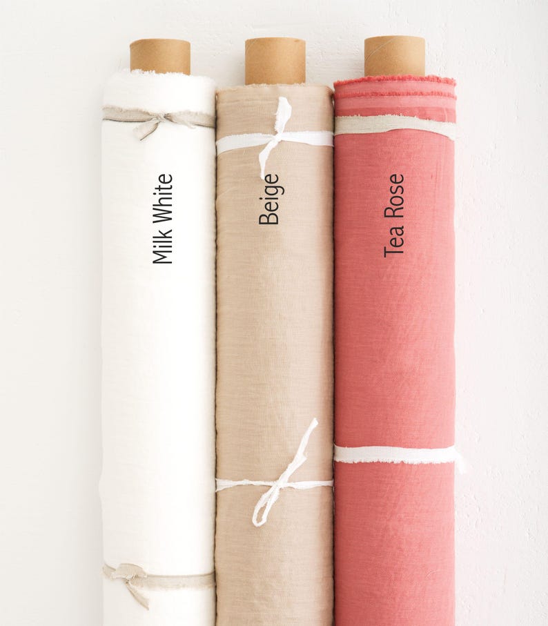 Lightweight Linen by Yard, Washed Flax Fabric, Natural Organic Textile ...