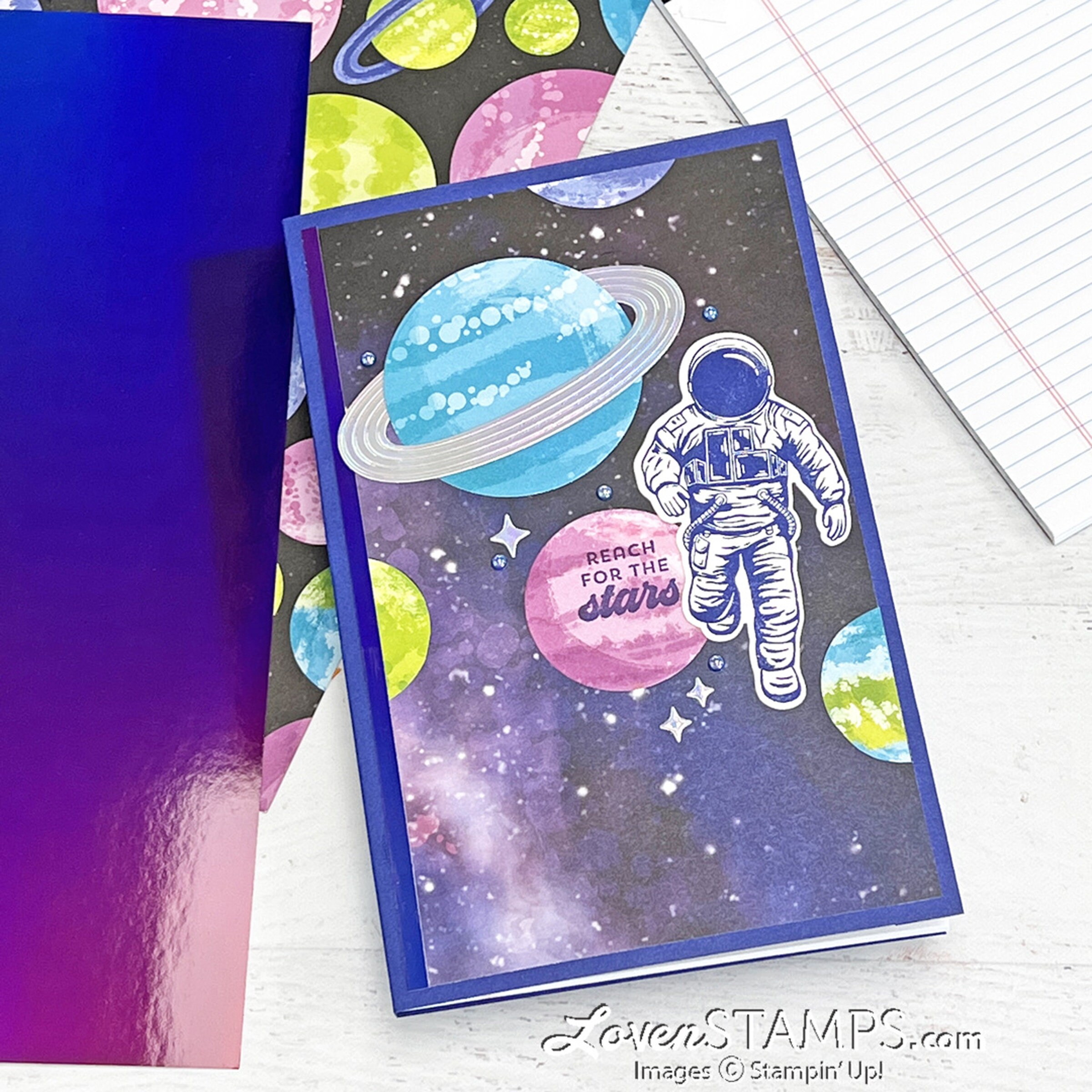 Stampin' Up! Stargazing Suite Astronaut Space Project Tutorials - PDF ...