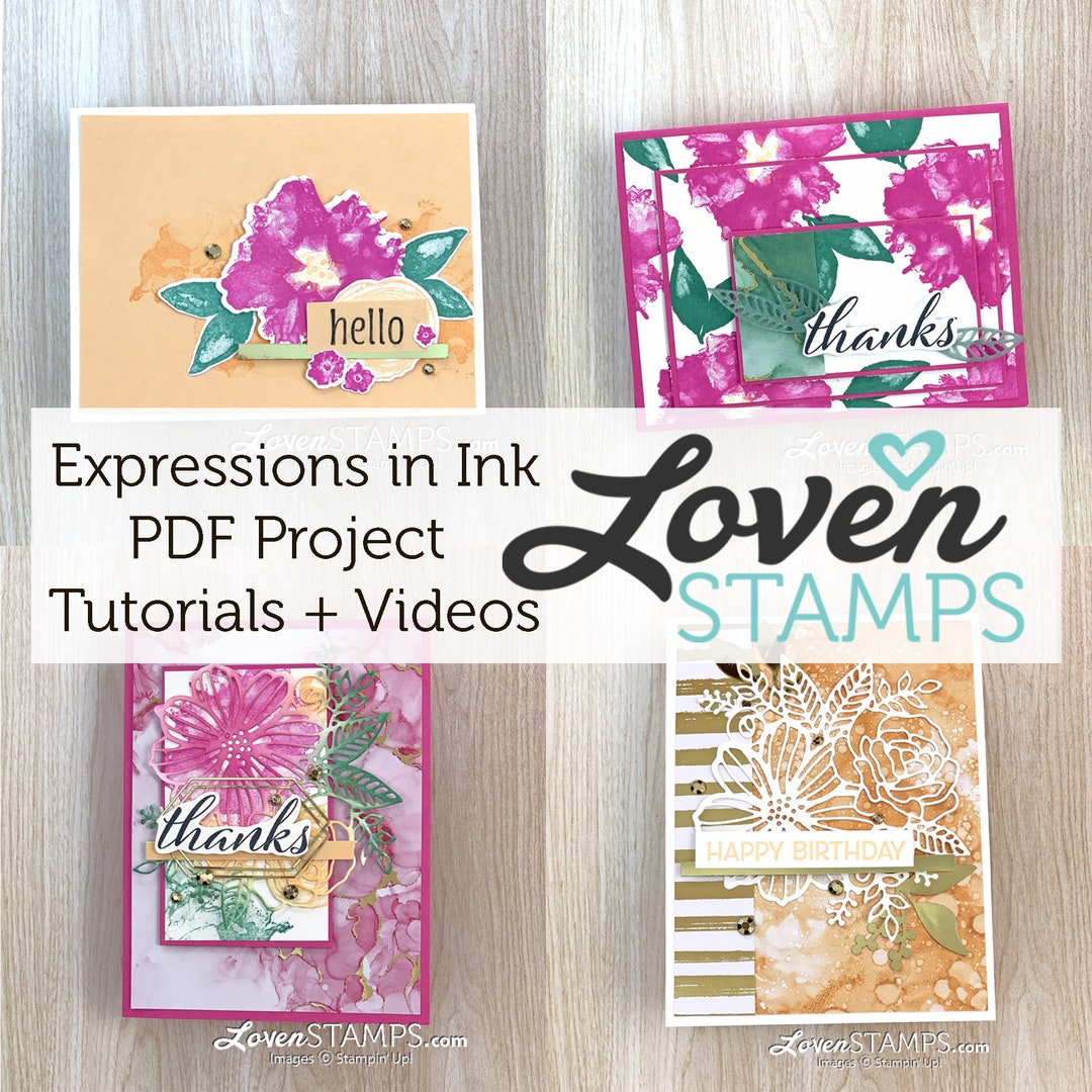 Stampin' Up! Expressions in Ink Card Tutorials - PDF ONLY - Etsy