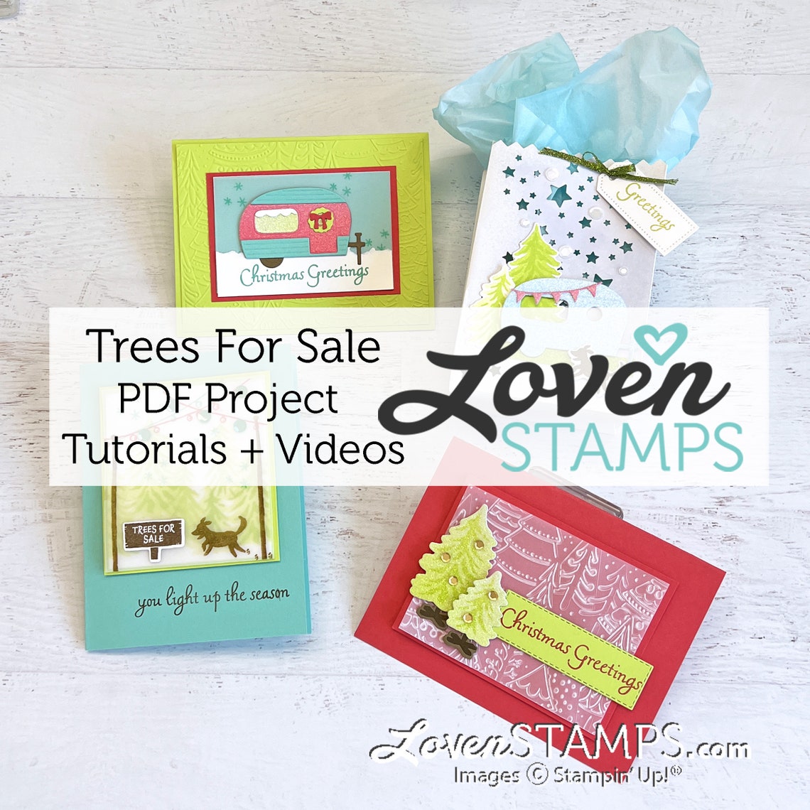 Stampin' Up! Trees for Sale and Tree Lot Dies Card Tutorials - PDF ONLY - Etsy