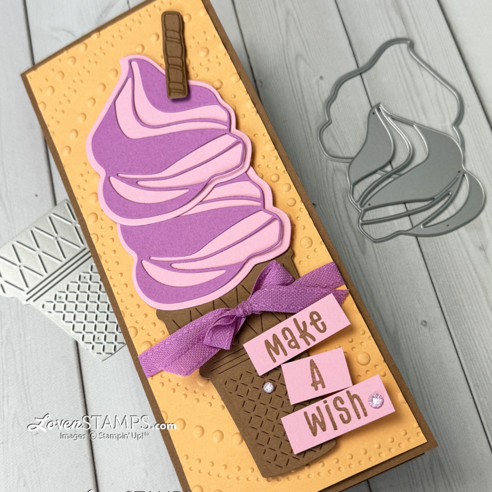 Stampin' Up! Ice Cream Swirl Stamps and Dies - Project and Card ...