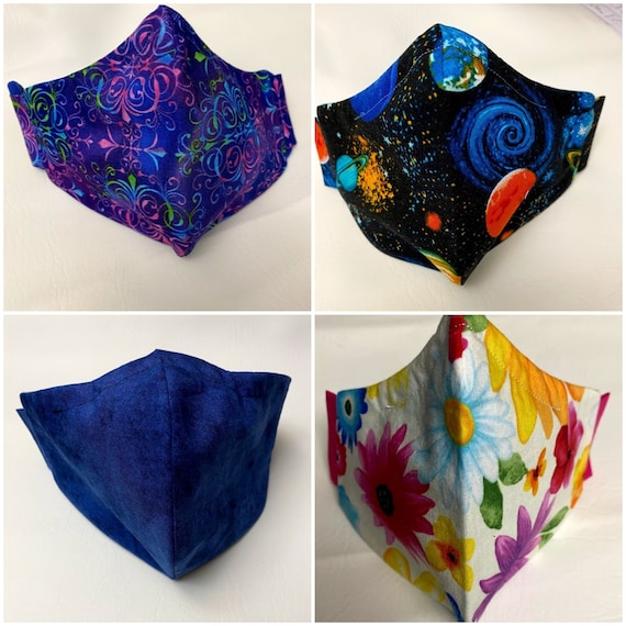 FACE MASK Adult and Xxl Adult Sizes With Filter Pocket /nose - Etsy