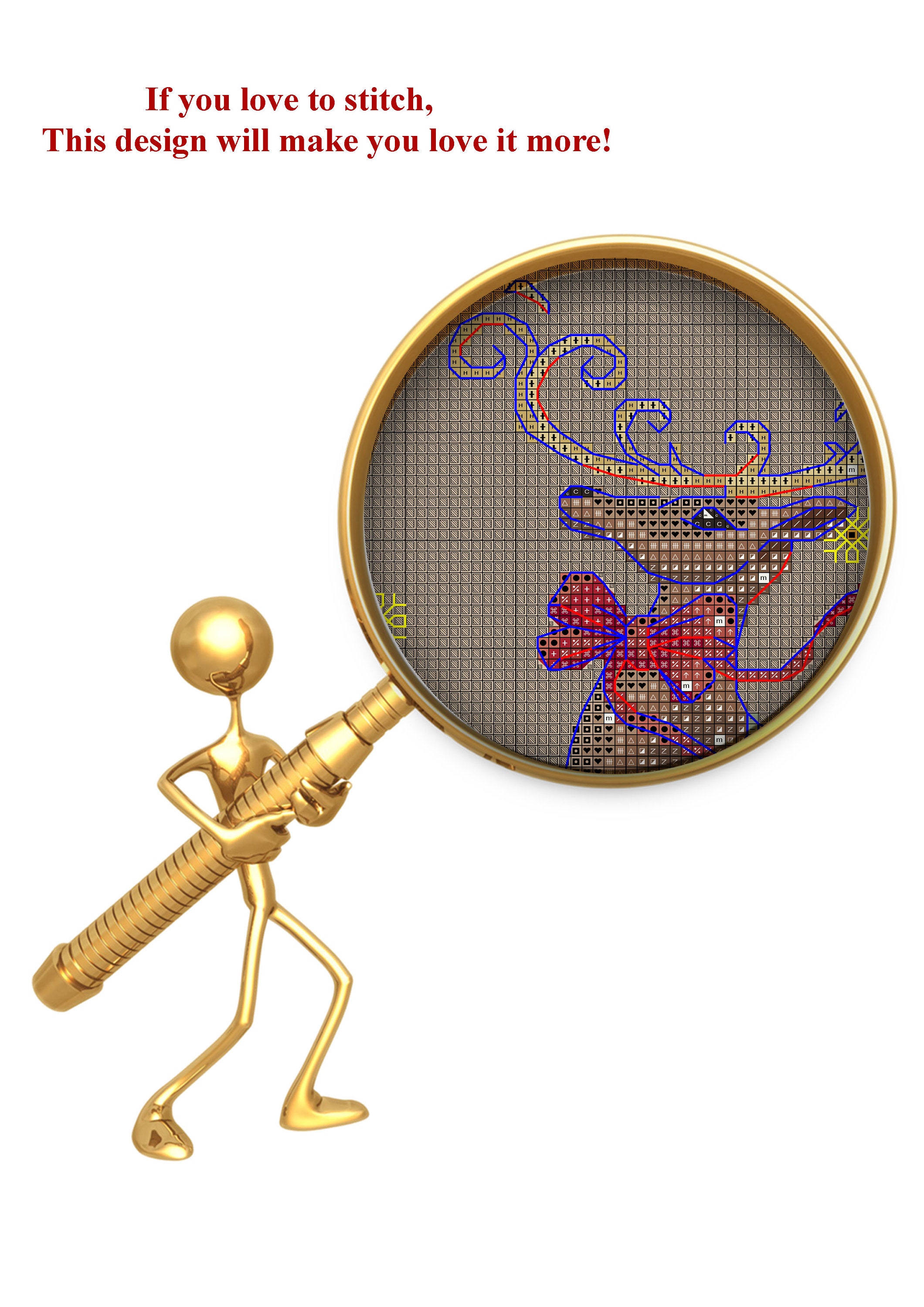 Digital Cross Stitch Pattern. Modern Design. Easy Counted Cross Stitch ...