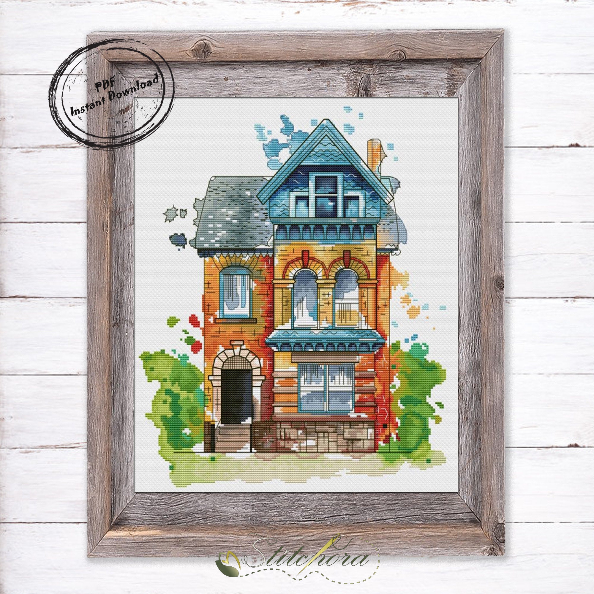 Digital Cross Stitch Pattern. Unique Modern Design. Advanced Counted ...