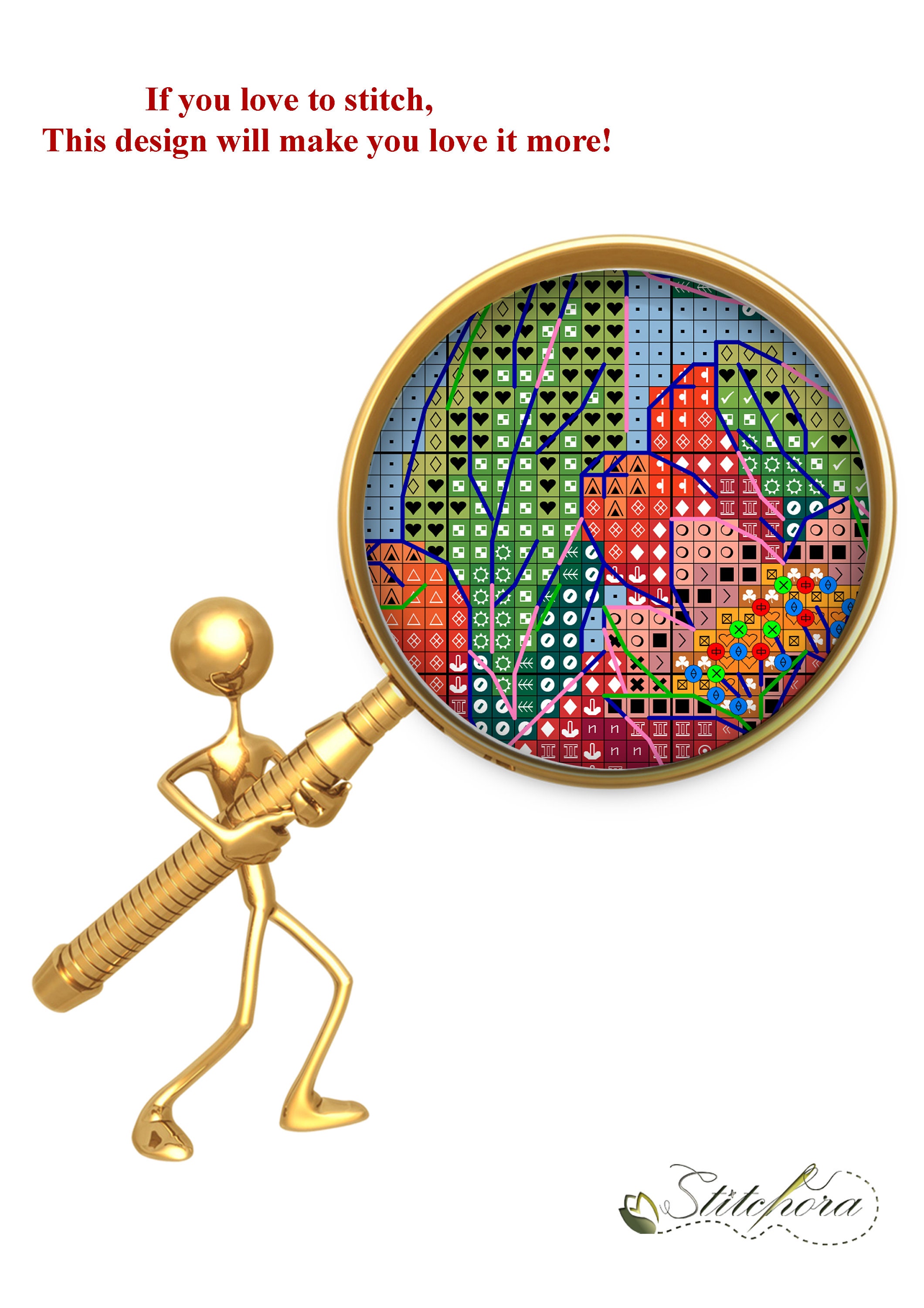 Digital Cross Stitch Pattern. Modern Design. Easy Counted - Etsy