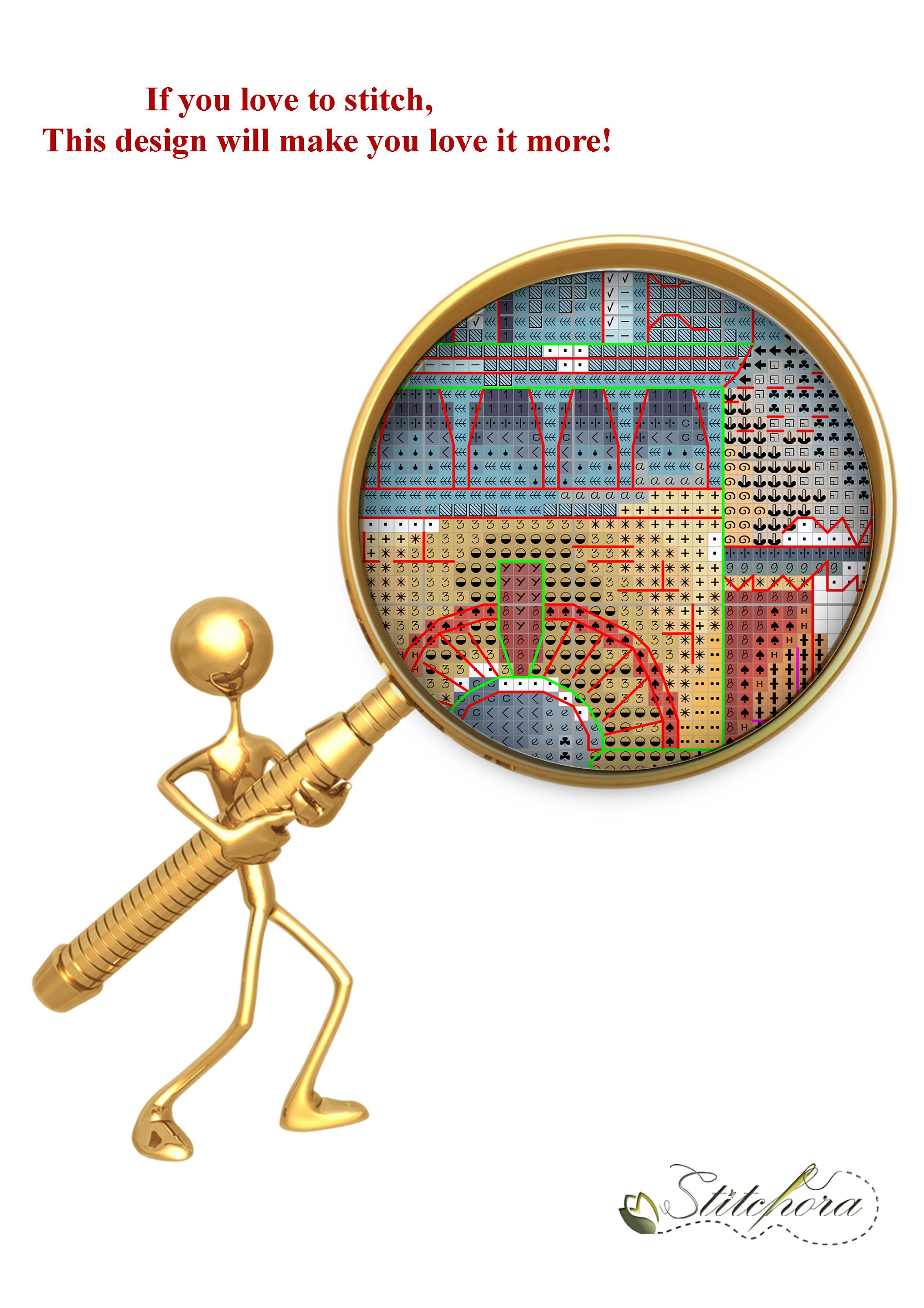Digital Cross Stitch Pattern. Unique Modern Design. Advanced Counted ...