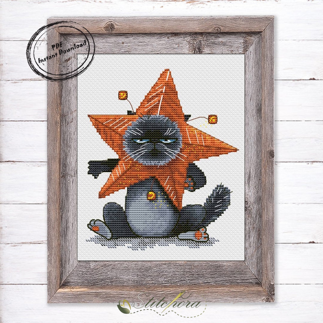 Digital Cross Stitch Pattern. Unique Modern Design. Advanced Counted ...