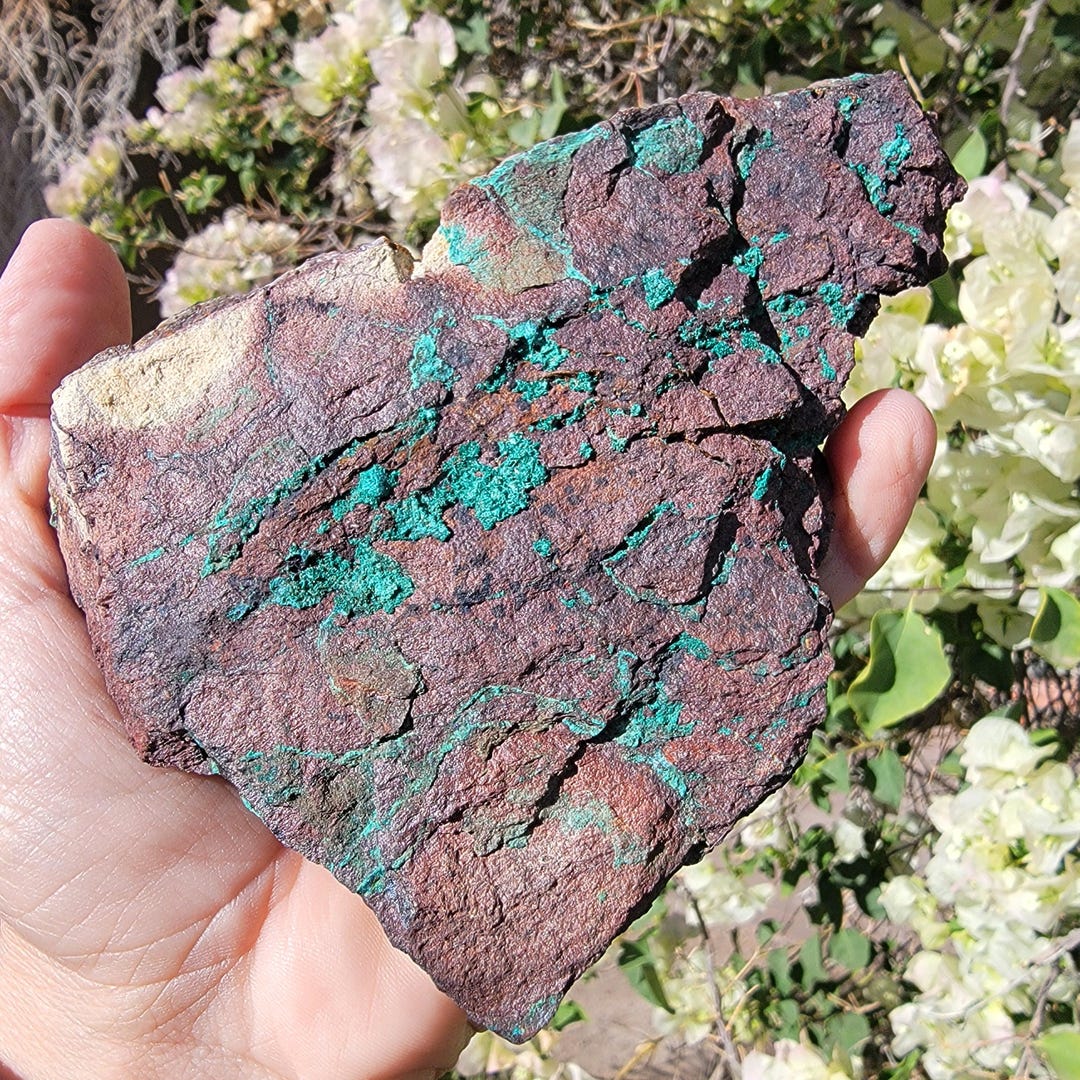 Malachite on Matrix Rock Specimen | Planet Mine | Arizona | Raw Stone ...