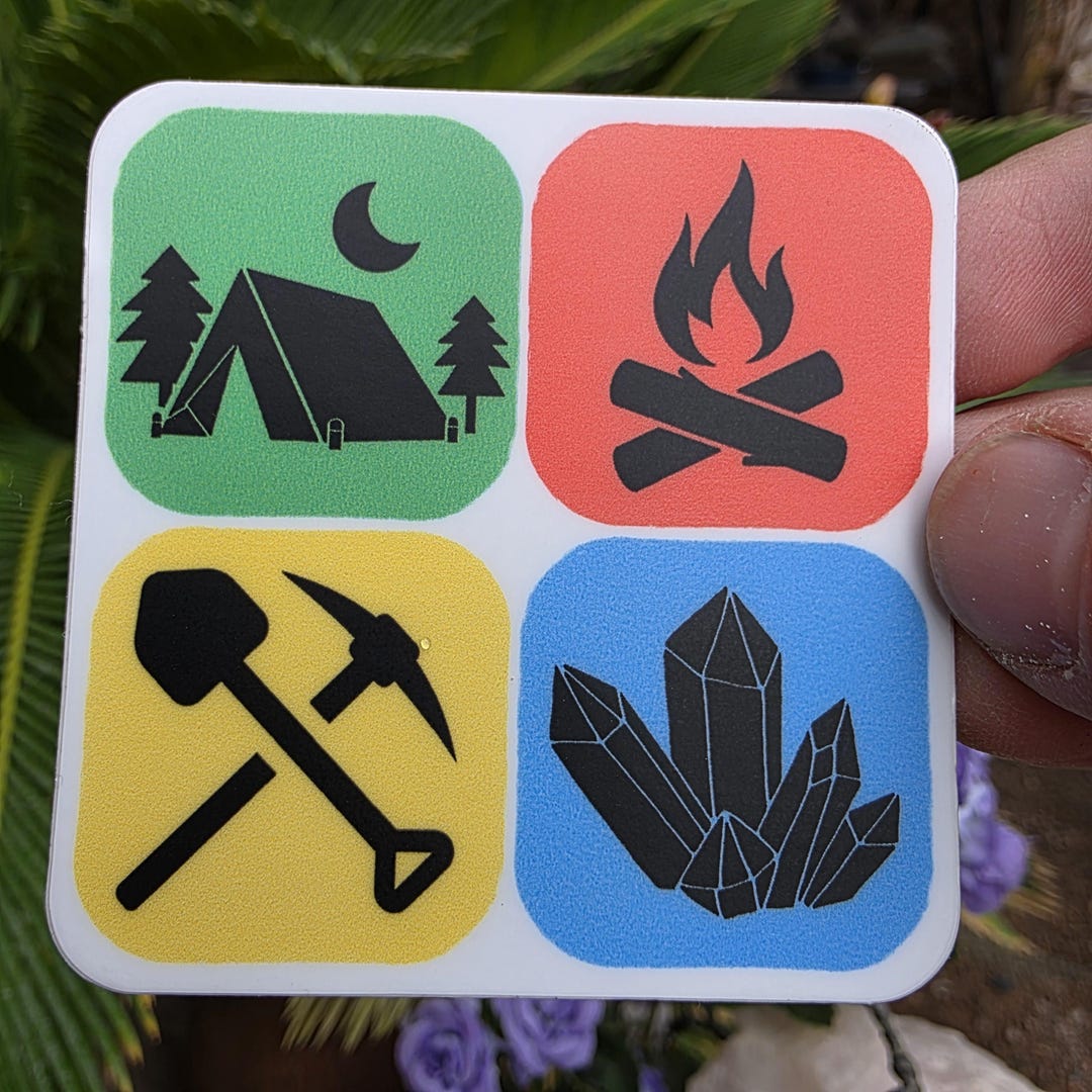 Digging for Crystals Sticker | Geology Gift | Rockhound Sticker ...