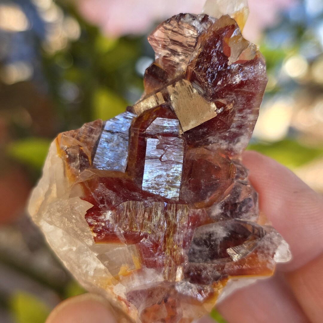 Red Quartz Cluster Crystal Specimen From Morocco | Rough Mineral Sample ...