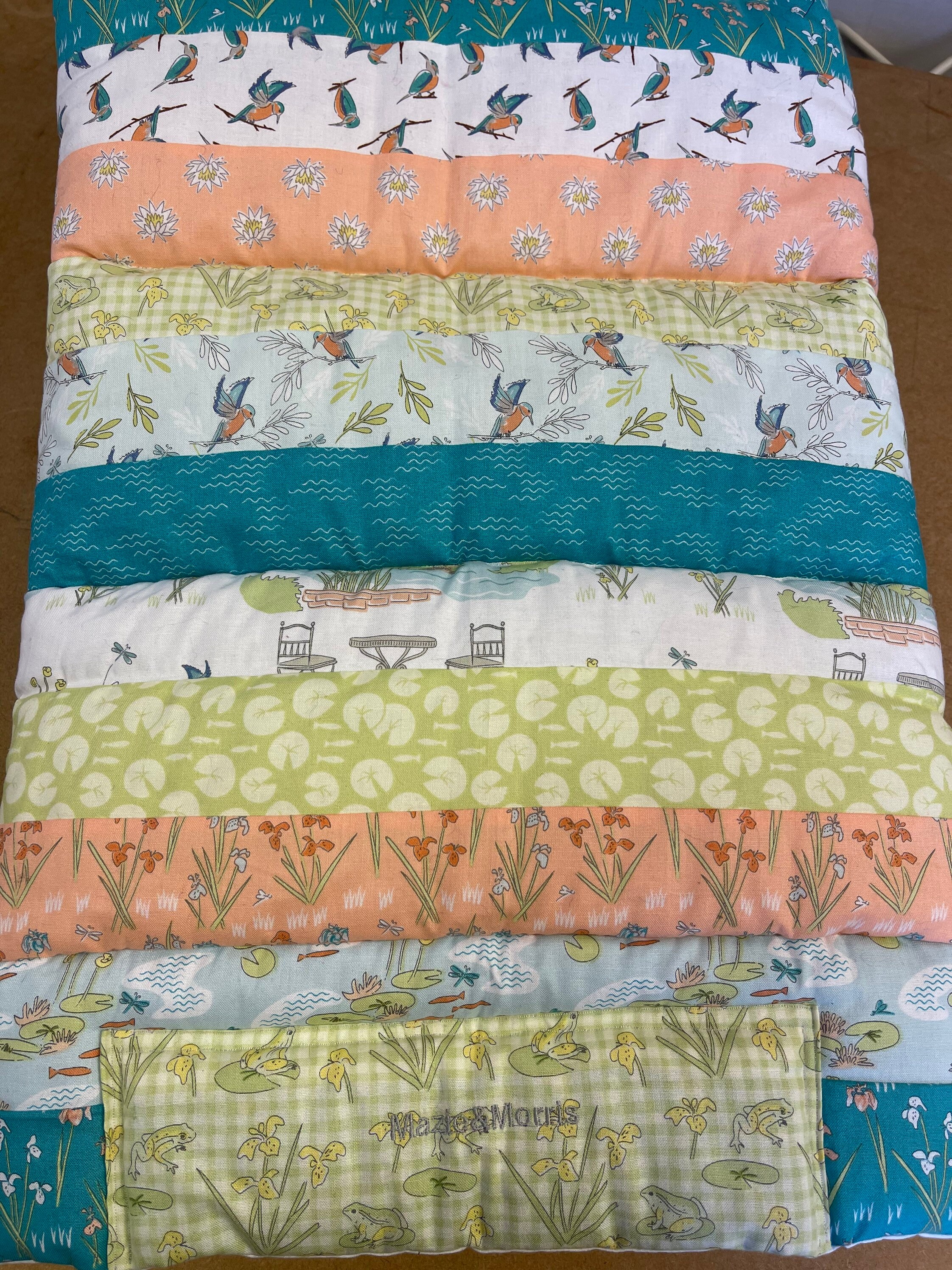 Beautiful Handmade Single Bed Quilt. Kingfishers - Etsy UK