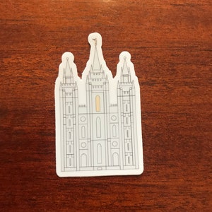 Salt Lake City Temple Sticker, Lds Temple Sticker, Temple Stickers, Slc ...