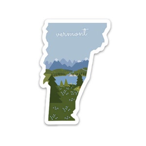 Vermont Sticker for Water Bottle, Vermont Gifts, Green Mountain Vermont ...