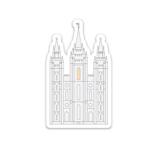Salt Lake City Temple Sticker, Lds Temple Sticker, Temple Stickers, Slc ...
