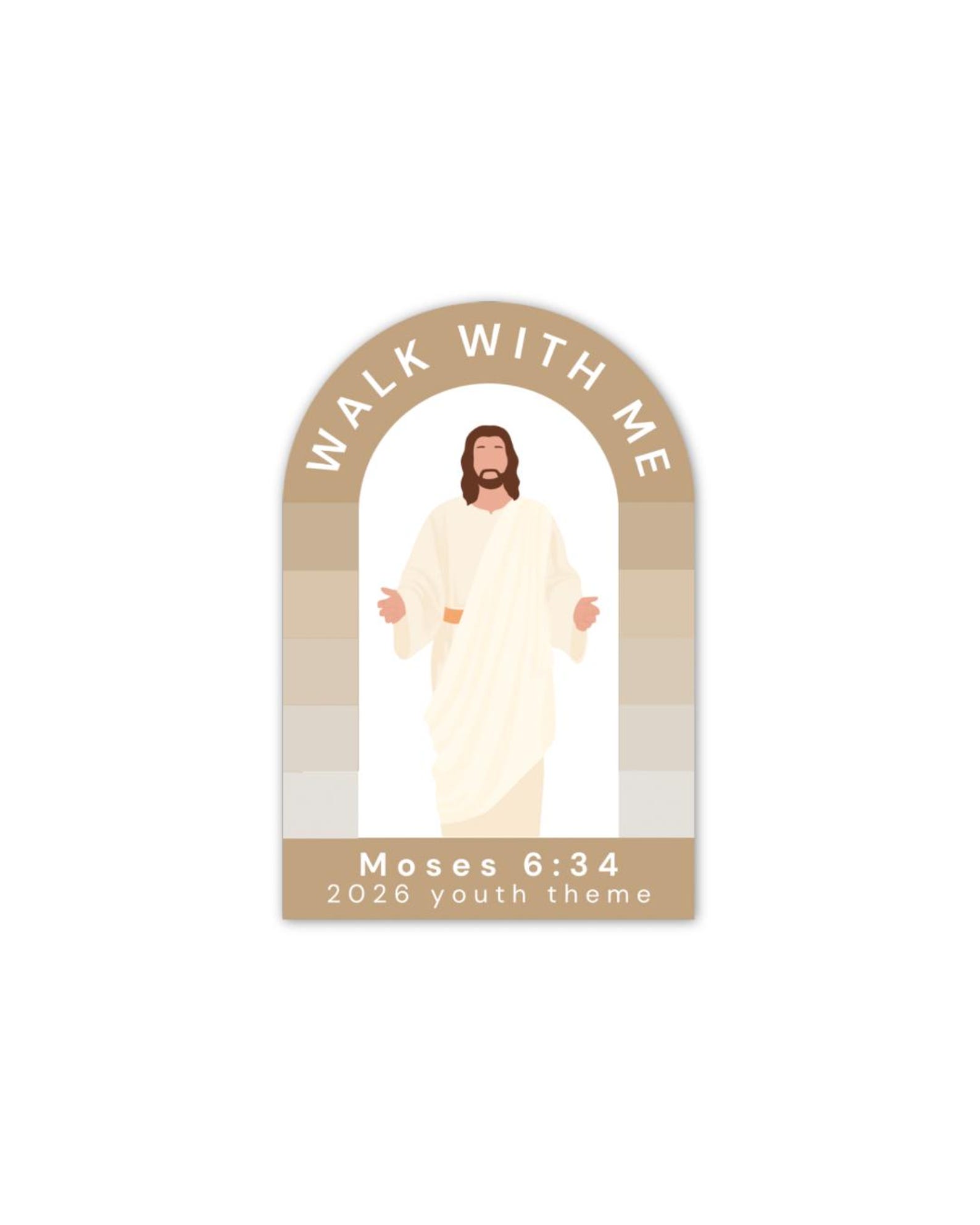 Walk With Me 2026 Youth Theme Sticker, Walk With Me Scripture Stickers ...
