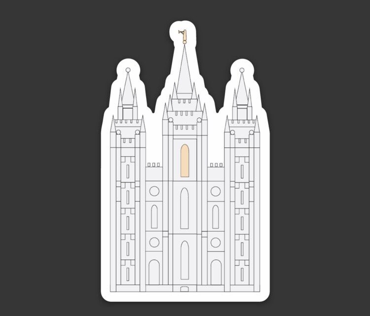 Salt Lake City Temple Sticker, Lds Temple Sticker, Temple Stickers, Slc ...