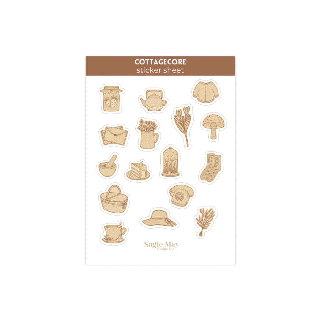 Cottagecore Stickers, Tiny Stickers, Mushroom Stickers, Mini Sticker ...