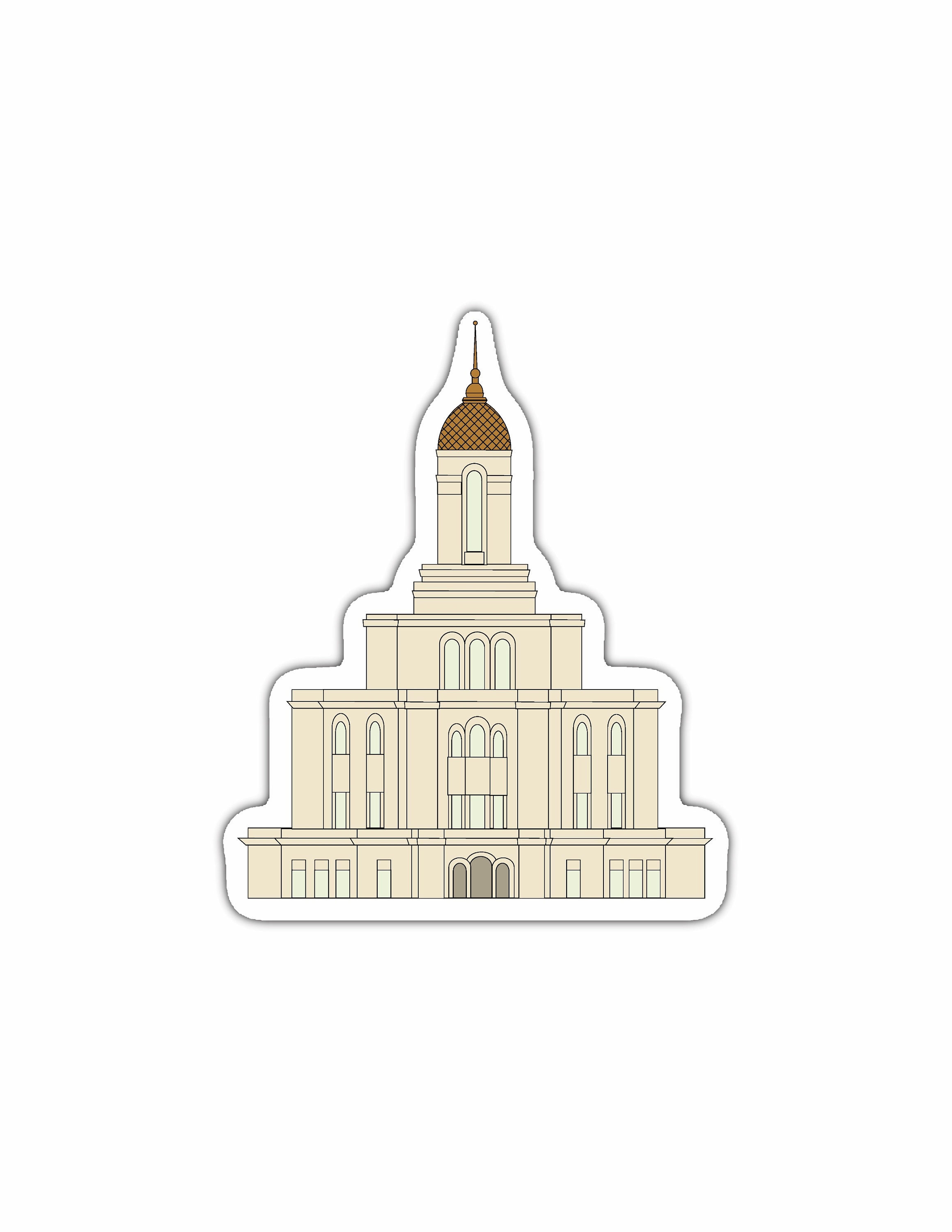 Deseret Peak Temple Sticker, Lds Temple Sticker, Temple Stickers, Lds ...