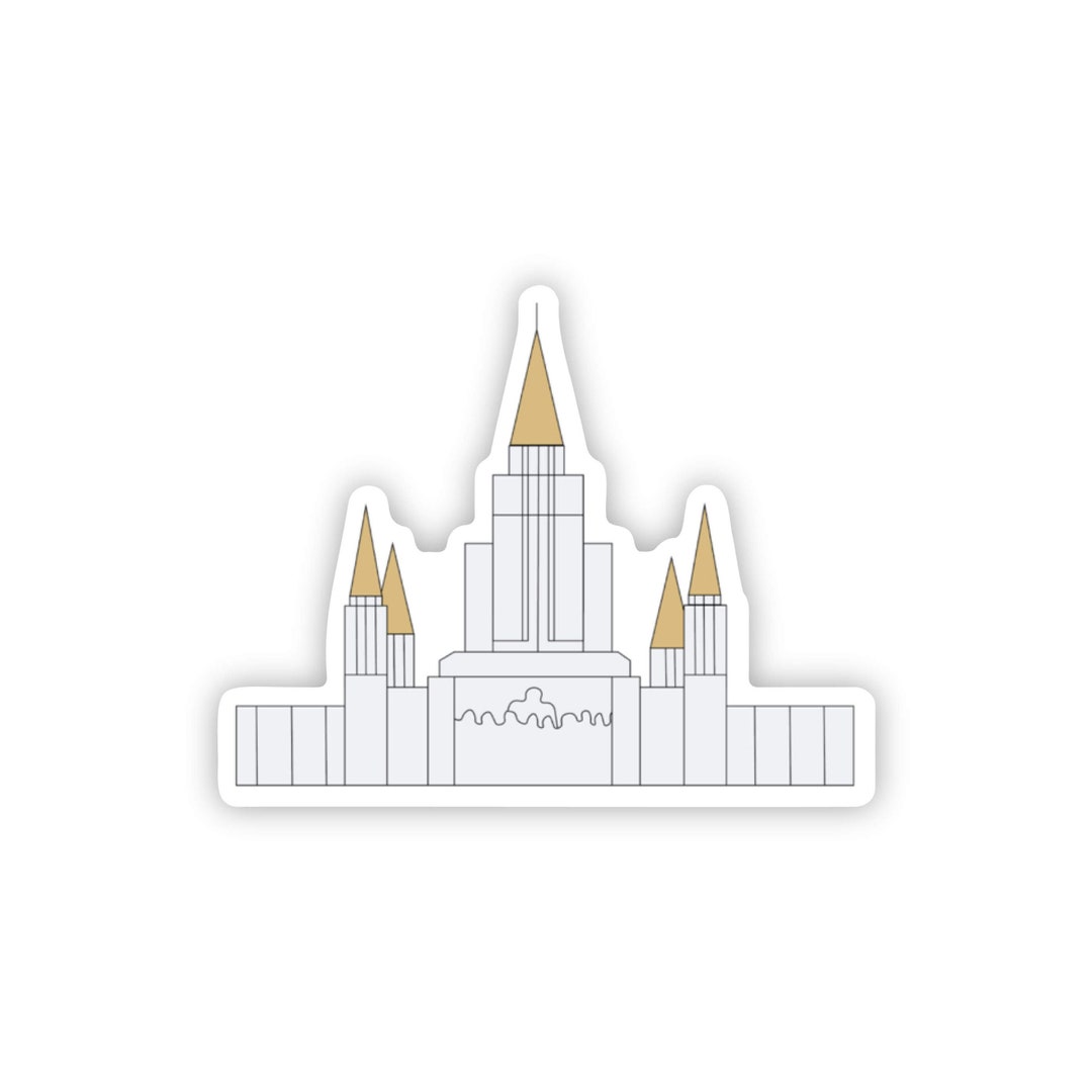 Oakland Temple Sticker, Lds Gifts for Missionaries, Lds Temple Stickers ...